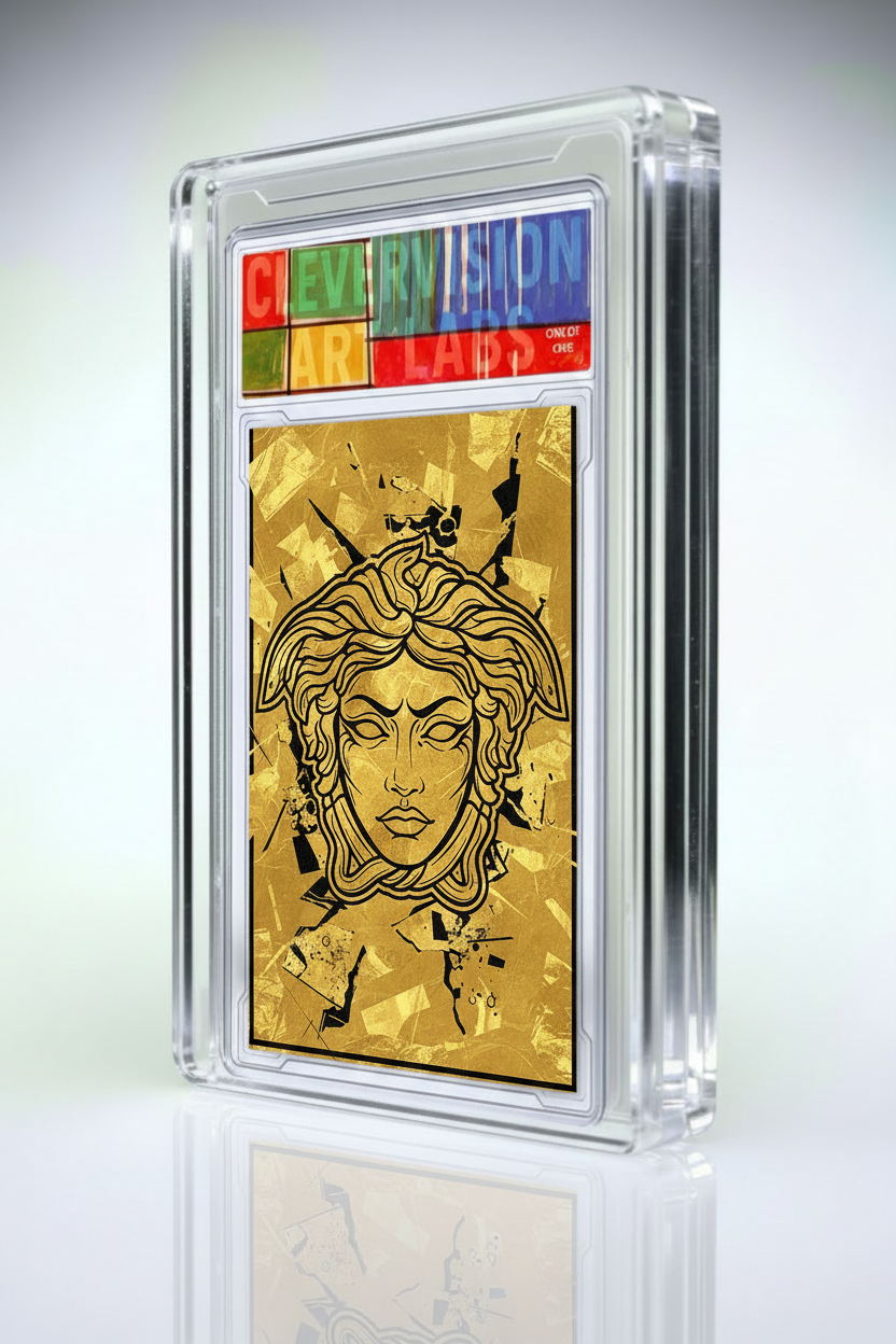 Gold Medusa 1/1 Luxury Acrylic Card Slab | Greek Mythology Trading Card ...