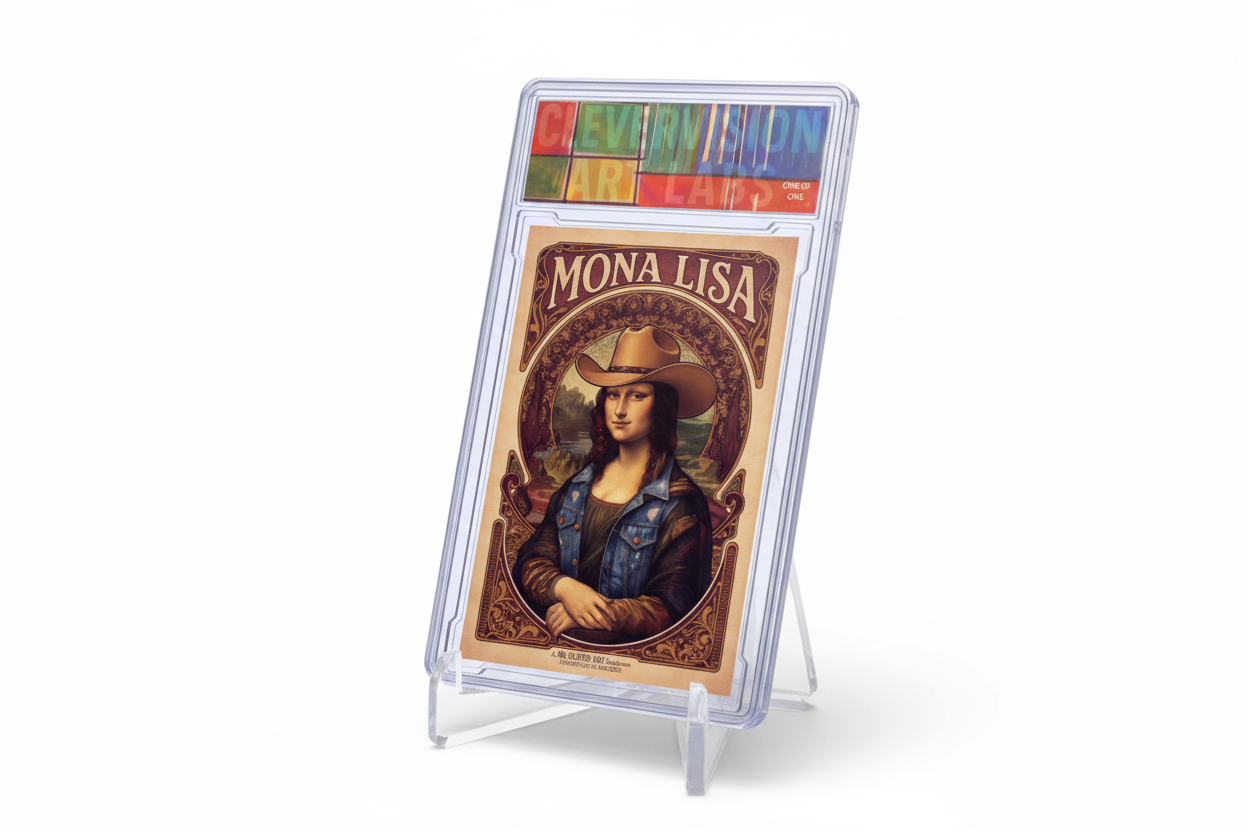 Mona Lisa Cowboy 1/1 Acrylic Card Slab | Unique Pop Art Trading Card ...
