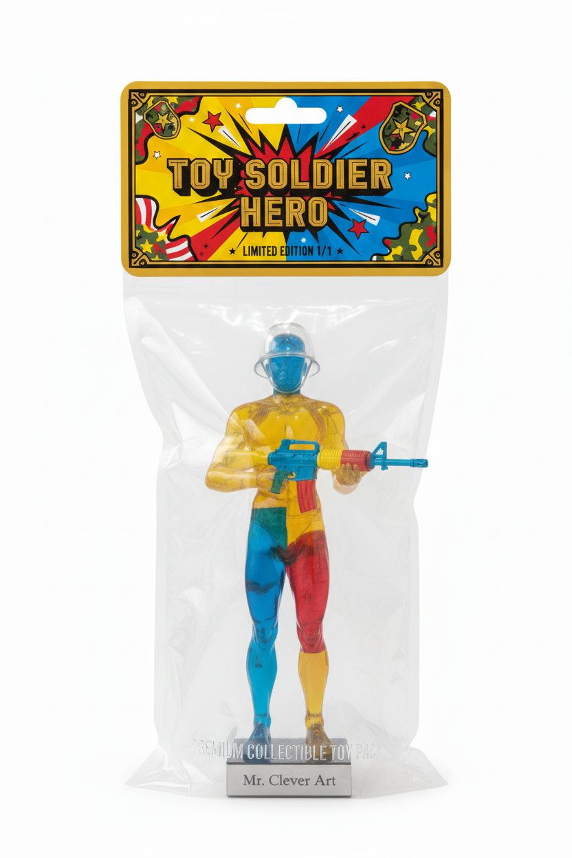 Toy Soldier Hero 3D Sculpture 1/1 Bootleg Toy - Vintage Army Men Pop ...